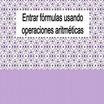 ¿Como Hacer Fórmulas Básicas en Excel? | PPTX