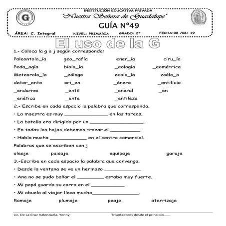 Uso de la g | PDF