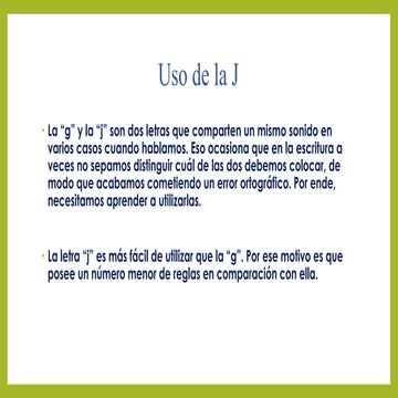 Uso de g y j | PPT