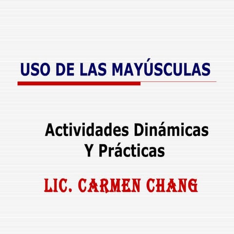 Uso de las mayúsculas | PPT