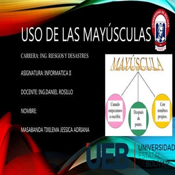 Uso de las mayusculas | PPTX