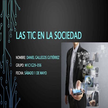 Las tic en la sociedad | PPTX