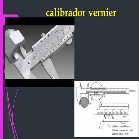 Partes de un calibrador vernier o pie de rey | DOCX