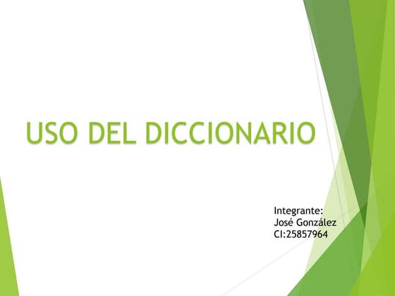 Uso del diccionario | PPT