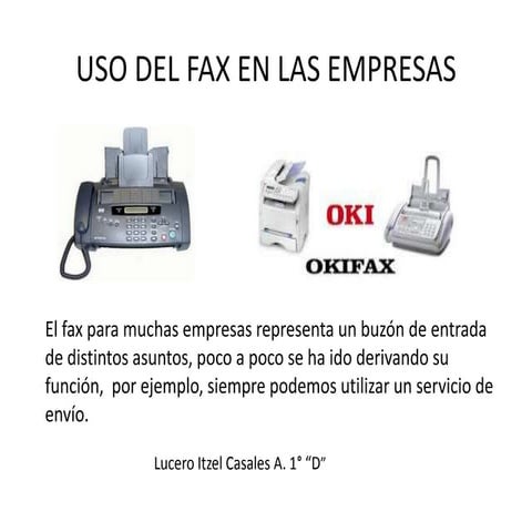 Uso del fax en empresas | PPTX