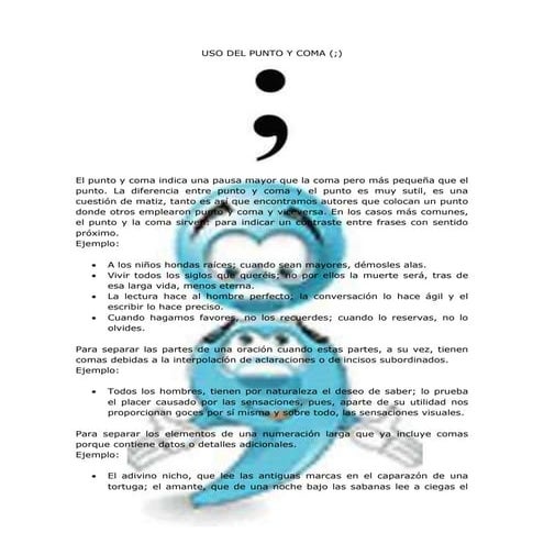 Uso del punto y coma | DOCX