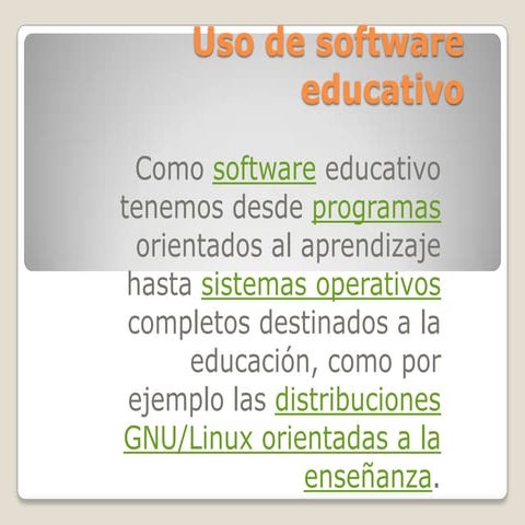 Uso de software educativo | PPTX
