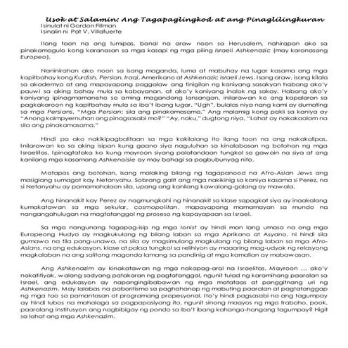 Mga kwento at Dula | DOCX