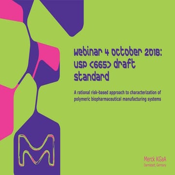 USP draft standard : A rational risk-based approach to characterization ...