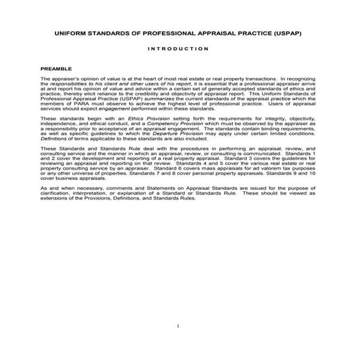 Uspap | PDF | Real Estate Industry | Industries