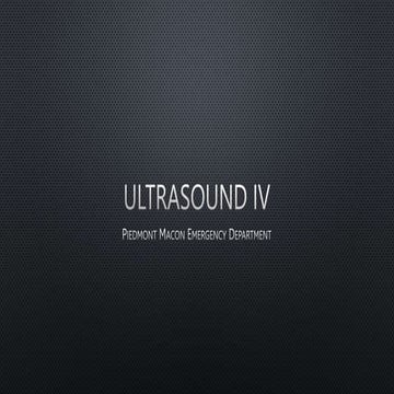 Peripheral IV placement under ultrasound guidance | PPTX