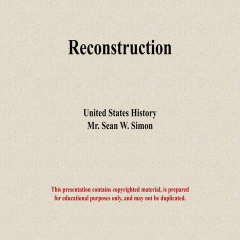 Reconstruction | PPT