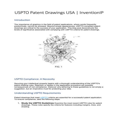 USPTO Patent Drawings USA | InventionIP | PDF