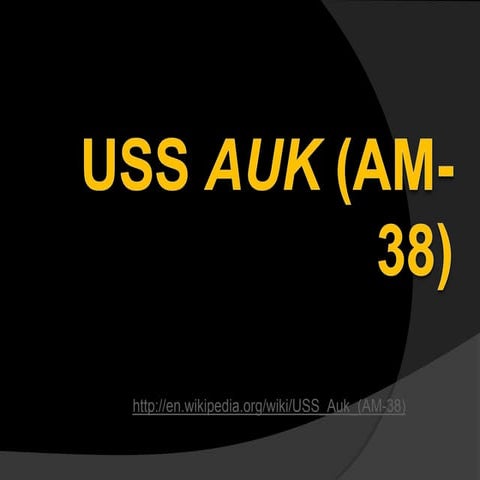 USS Auk (AM-38) | PPT