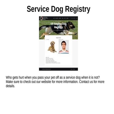 Service dog id | ODP