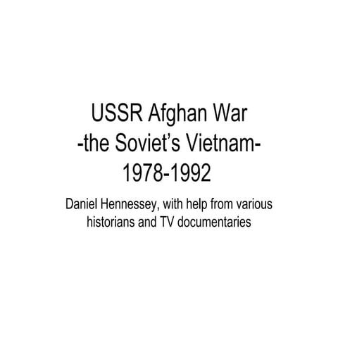 USSR/Afghanistan War | PPT