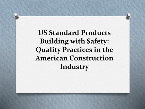 US Standard Products and Protocols for American Construction | PPTX ...