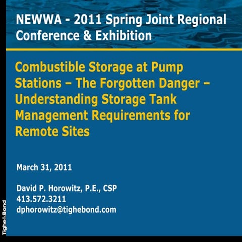 Combustible Storage at Pump Stations – The Forgotten Danger – Understanding Storage Tank ...