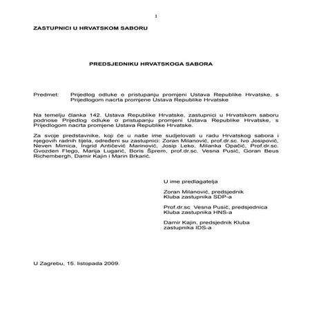 Ustavne Promjene Sdp Final 16102009 | DOC