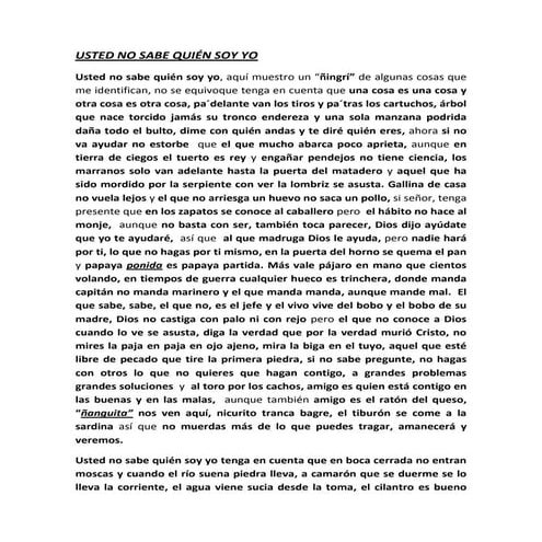 Usted no sabe quién soy yo | PDF