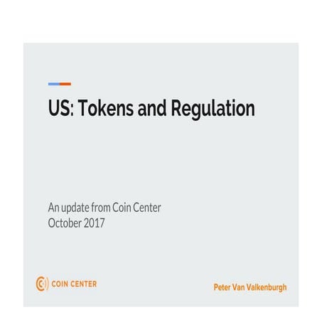 Us Tokens and Regulation | PPT