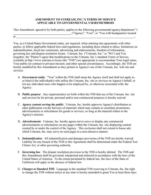 AddThis.com Terms of Service (TOS) Amendment | PDF