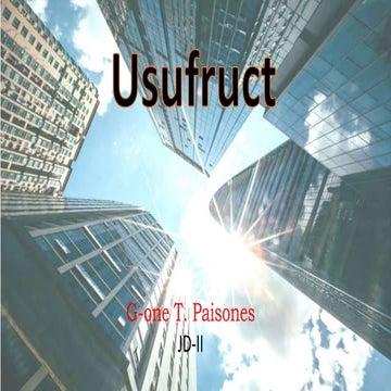 Usufruct | PPTX