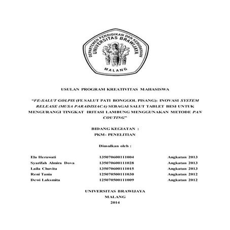 Usulan program kreativitas mahasiswa | DOCX