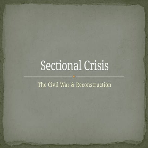 American History Unit 11 A Time of Crisis. | PPTX