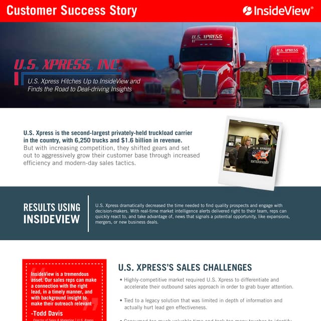 U.S. Xpress Case Study | PDF