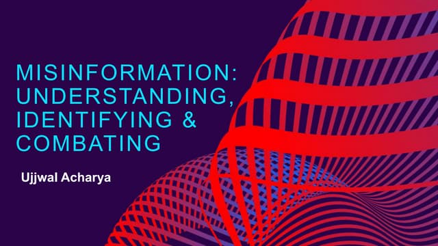 Identifying And Combating Misinformation W Fact Checking Tools Pptx