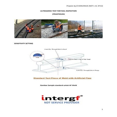 Ut4 rail inspection pratical | PDF