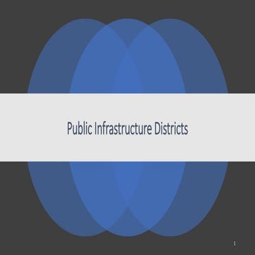 Public Infrastructure Districts | PDF