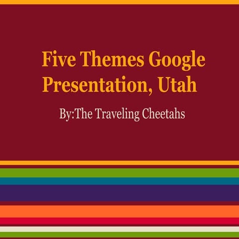 Utah: Five Themes Google Presentation | PPT