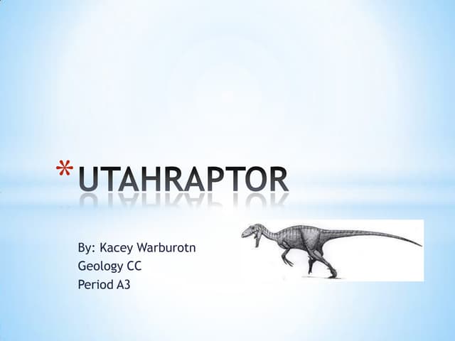 Utahraptor Diet