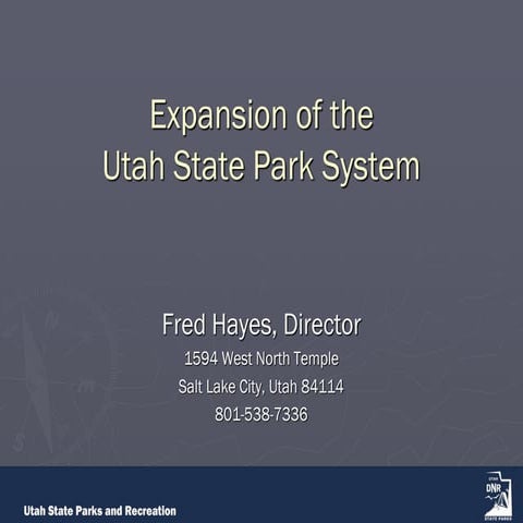 Expansion of the Utah State Park System | PDF