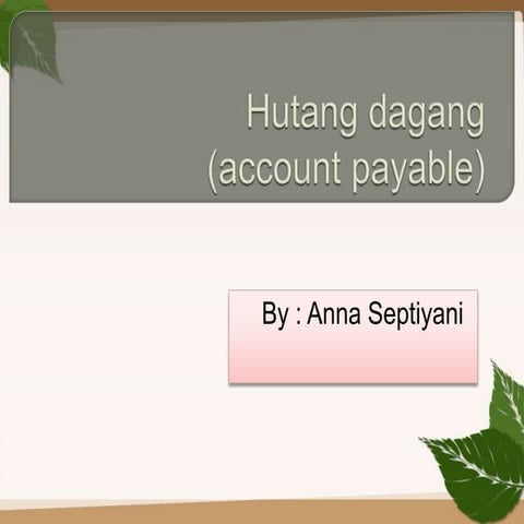 Utang dagang (account payable) | PPTX