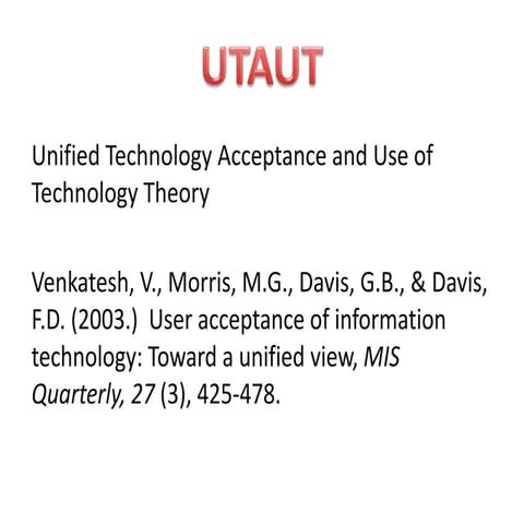 UTAUT | PPTX