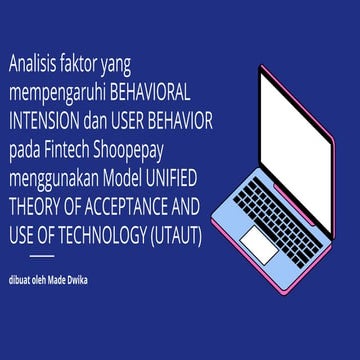 UTAUT 1 (Unified Theory of Acceptance and Use of Technology) Financial ...