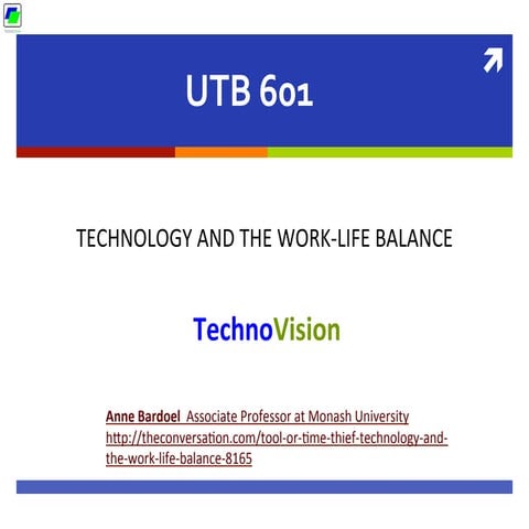 Technology & Work-Life Balance | PDF