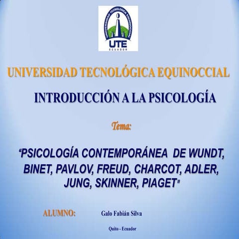 Ute- psicología -contemporánea- wundt, binet, pavlov, freud, charcot ...