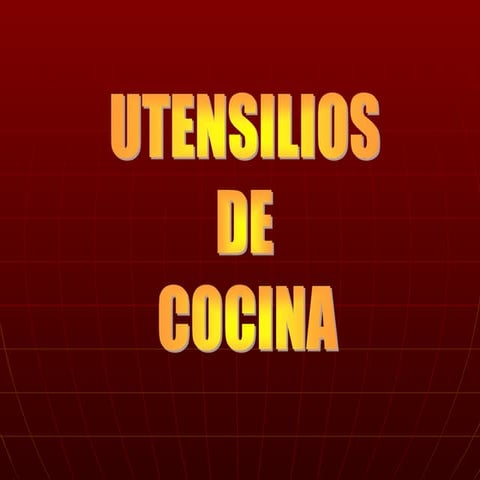 Utensilios de cocina | PPT