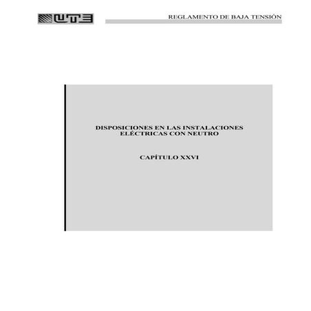 Ute reglamento baja tension uruguay c-26 | PDF