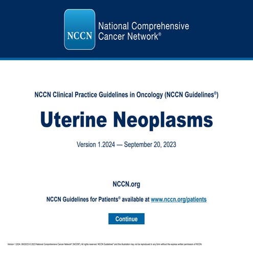 uterine 2024.pdf nccn uterine cancer ginecolgy | PPT