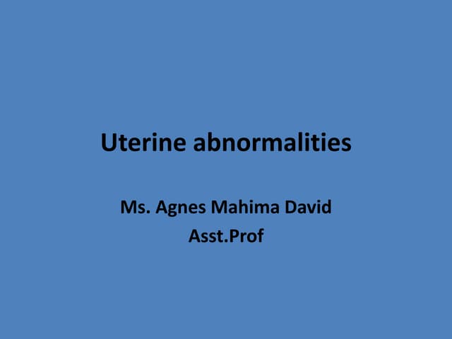 Uterine Malformations.pptx