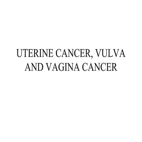 Uterine cancer | PPT