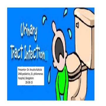 Urinary Tract Infection In Children Cartoon