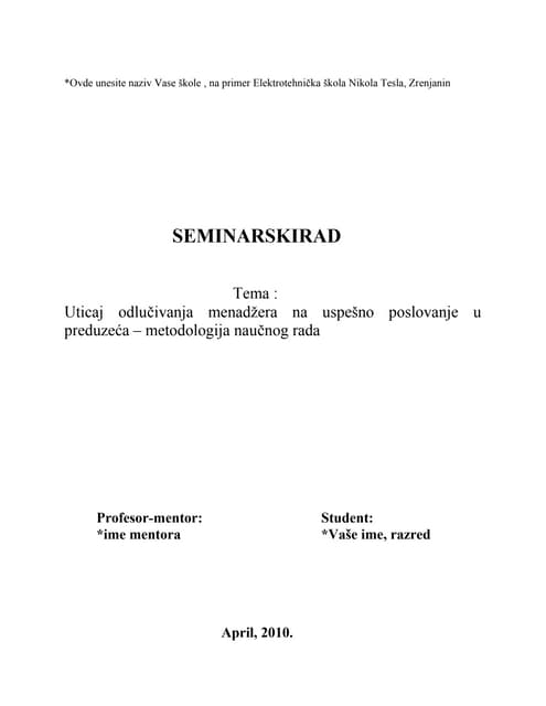 Determinante razvoja preduzetnistva | PDF