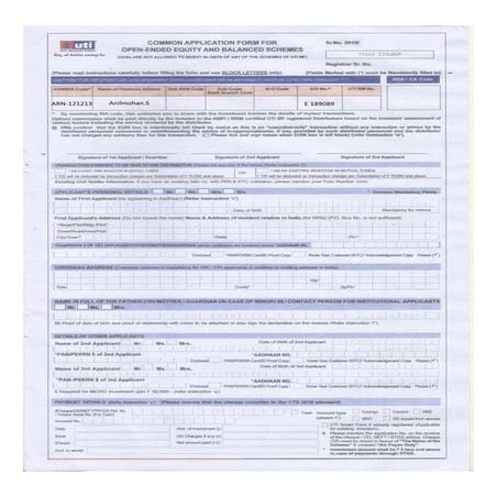Uti common application form (new) page 1 | PDF