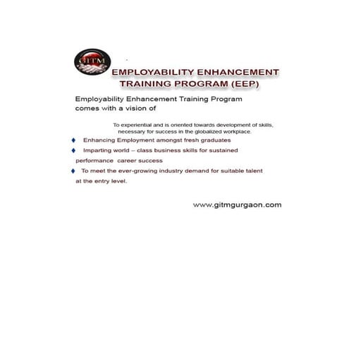 Employability enhancement training program | PDF